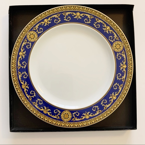 Versace | Kitchen | Versace By Rosenthal Medusa Blue Dinner Plate ...